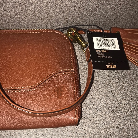 Frye | Bags | Frye Paige Cognac Leather Wristlet | Poshmark